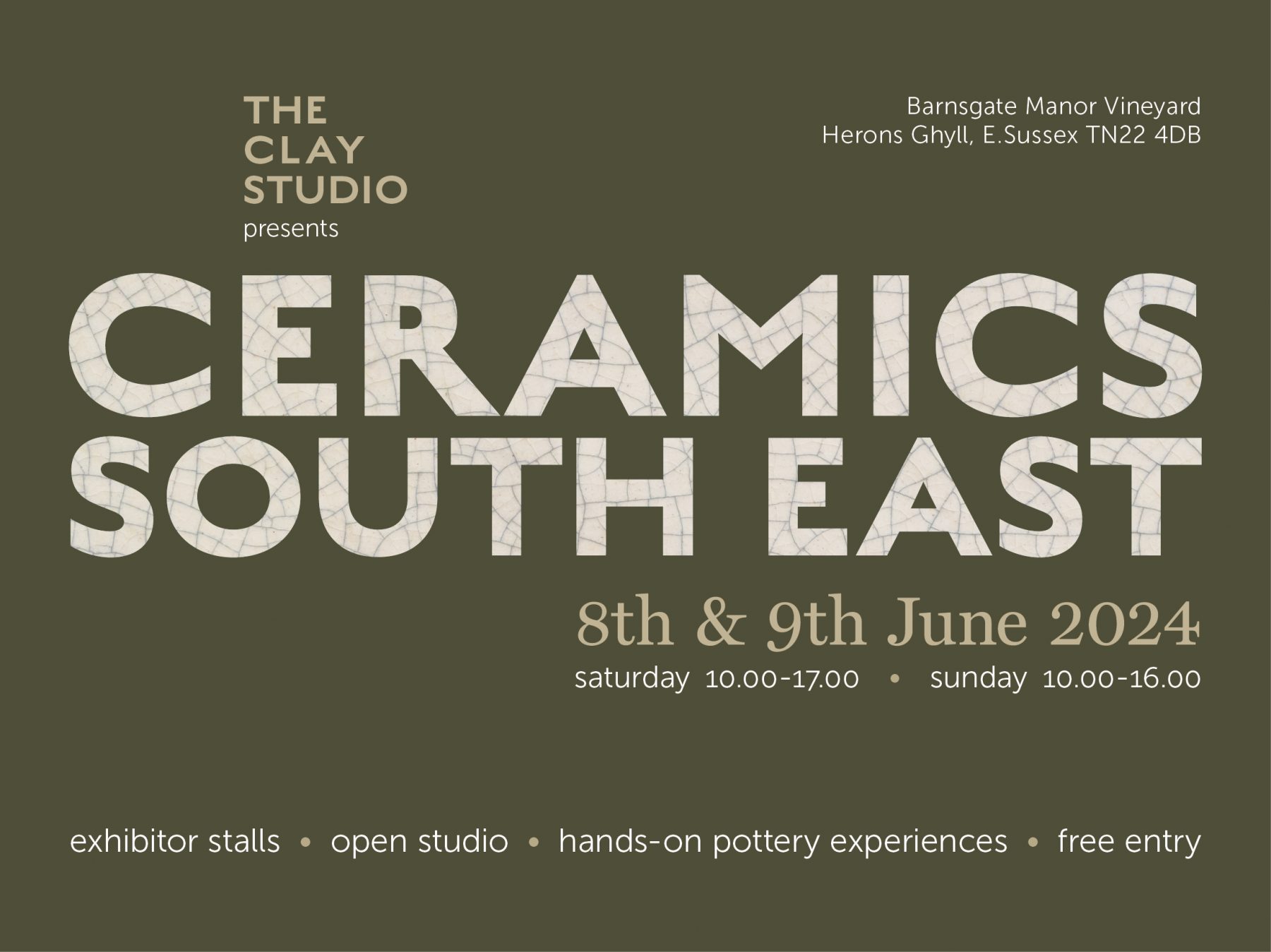 Ceramics South East 2024: 8-9 June at The Clay Studio, Herons Ghyll | The Clay Studio | Ceramics ...